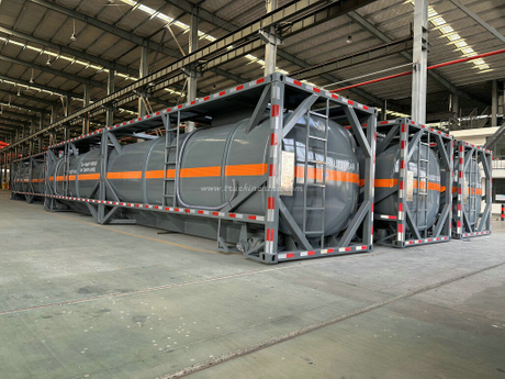 6 Units 40KL 44KL 40FT ISO Steel Lined PE Dilute Sulfuric Acid Tank ...