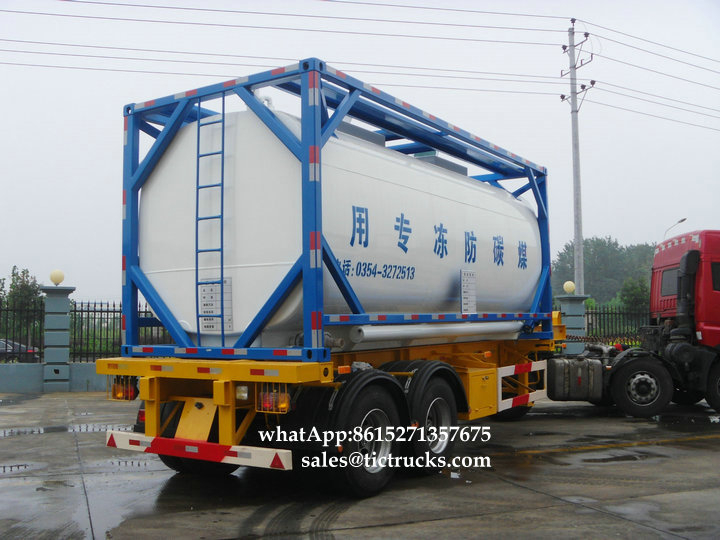 Portable iso Tank Container 20000L-24000LSolvents, antifreeze Ethylene ...