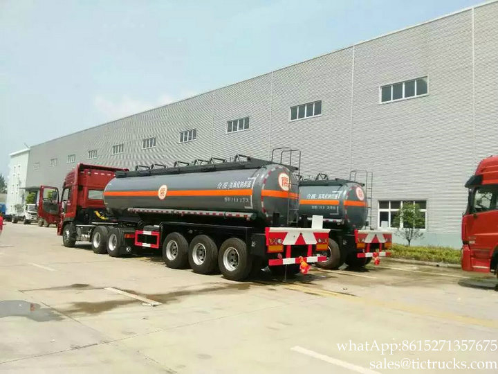 NaOH sodium hydroxide tank trailer 190000L-30000 Caustic soda round ...