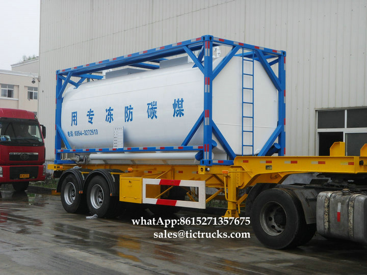 Portable iso Tank Container 20000L-24000LSolvents, antifreeze Ethylene ...