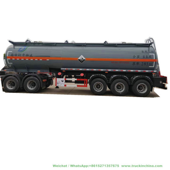 Wholesale 3 Axles Hydrochloric Acid Tanker 29500L HCl Tanks in Chinese ...