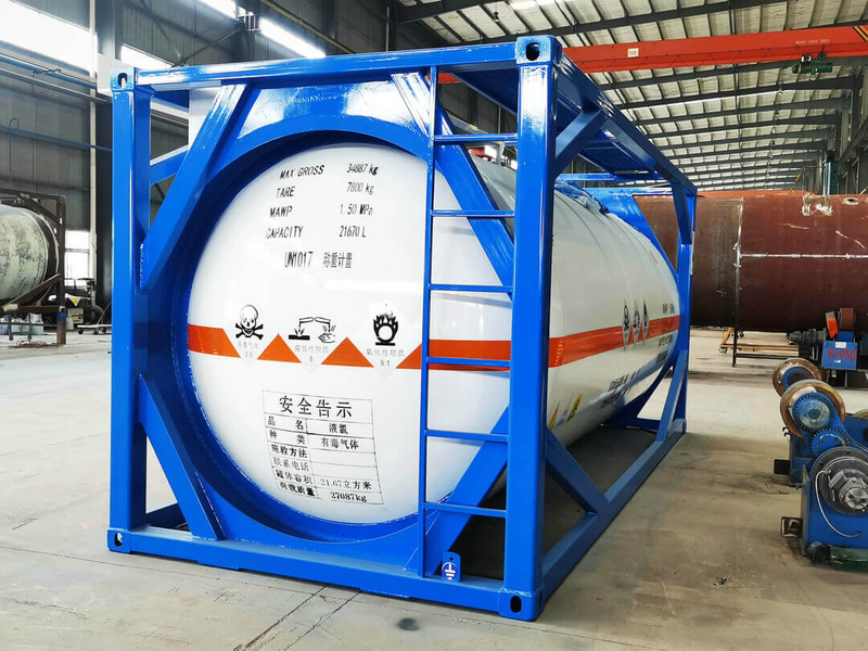 Wholesale 20 Feet 21cbm ISO Standard Liquid Chlorine Storage Tank ...