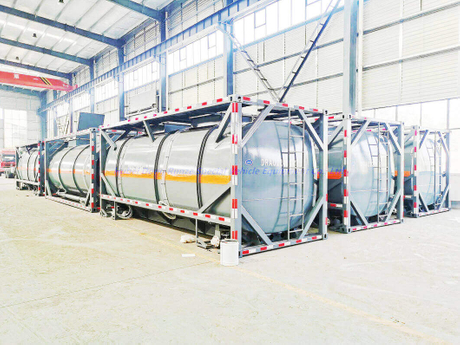 10 Units 21KL 20FT ISO Steel Lined PE Hydrochloric Acid HCL Tank ...