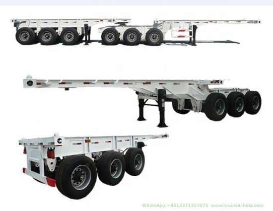 Wholesale Customized Interlink 2 Flatbed Semi Trailer Truck (Double ...