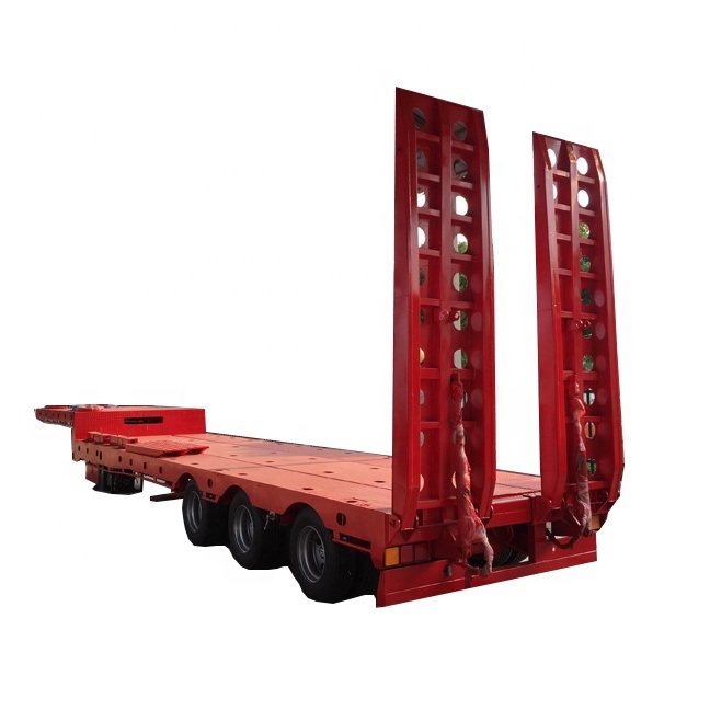 Wholesale 60t Heavy Duty Lowbed Trailer Truck (Gooseneck Low Bed Semi ...