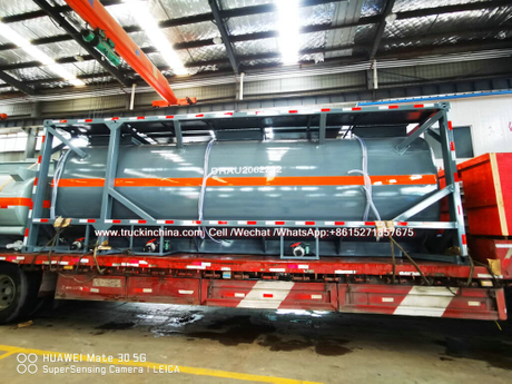 30FT LLDPE Lined Tank Container For Hydrochloric Acid HCL UN1789 ship ...