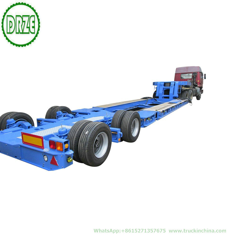 Wholesale 50 Ton Gooseneck 2 Axle Lowboy Hydraulic Suspension Modular ...