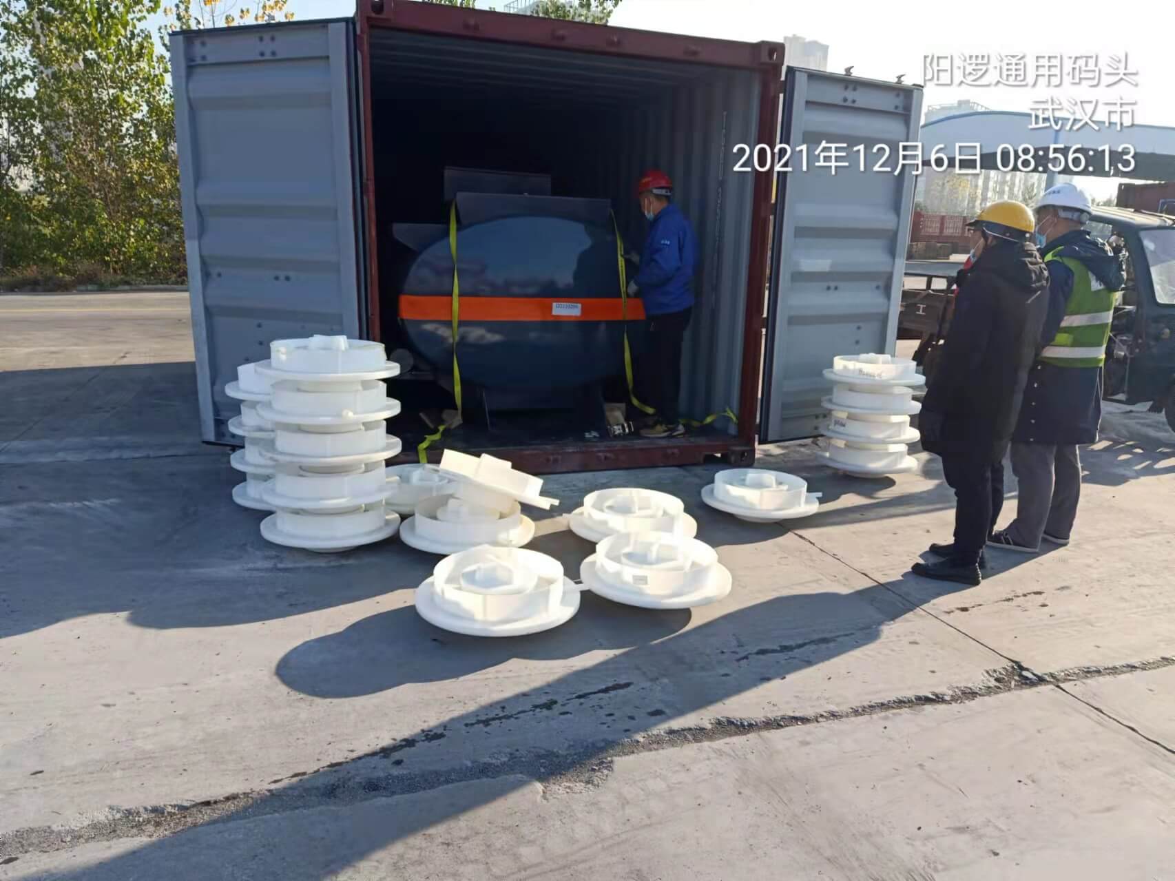 Lined PE Mobile Hydrochloric Acid HCl Tank Body 6m3 for Tanker truck ...