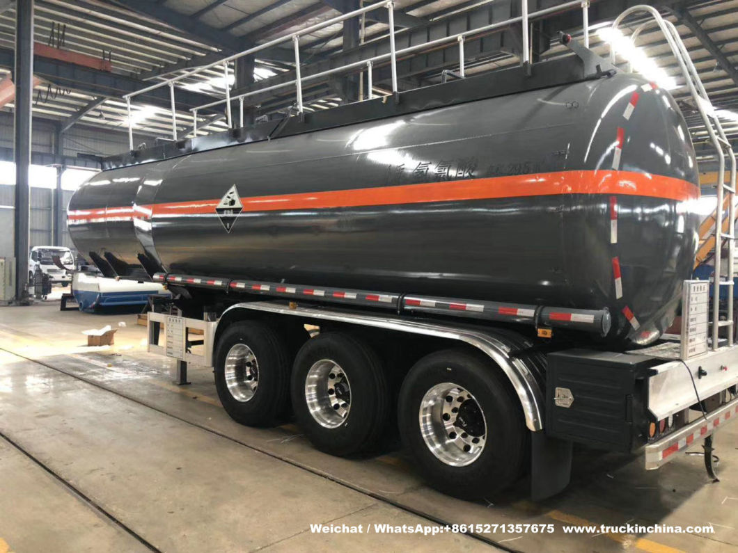 Wholesale 3 Axles Hydrochloric Acid Tanker 29500L HCl Tanks in Chinese ...