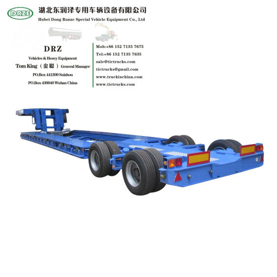 Wholesale 50 Ton Gooseneck 2 Axle Lowboy Hydraulic Suspension Modular ...