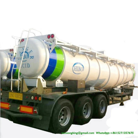 Wholesale V Shape Concentrated Sulfuric Acid Tank Trailer Loading 99.8% ...