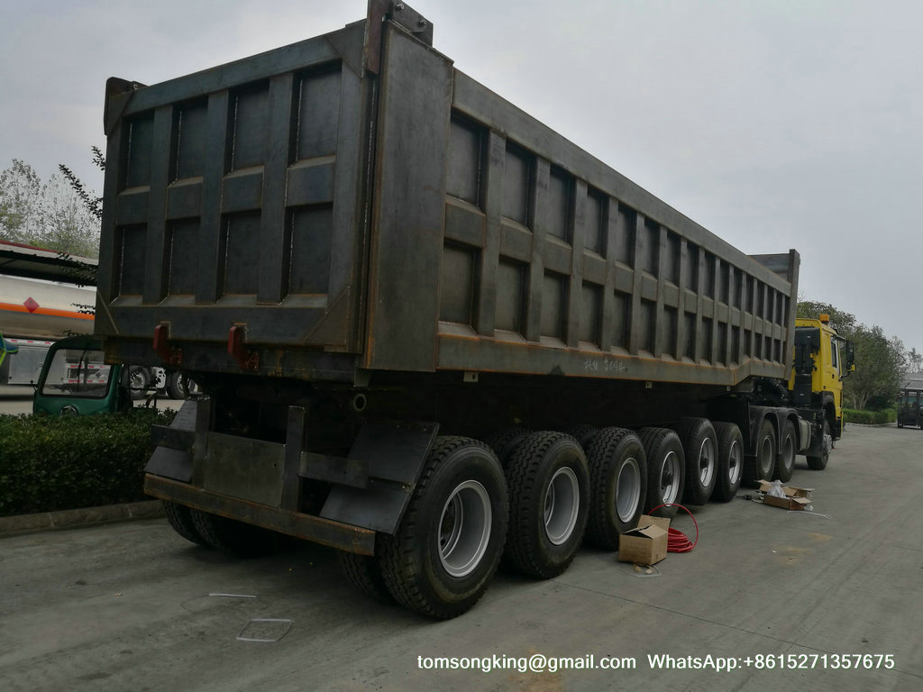 Wholesale 5 Axles Tipper Trailer for 90 Ton Mangenese and Bauxite Ores ...