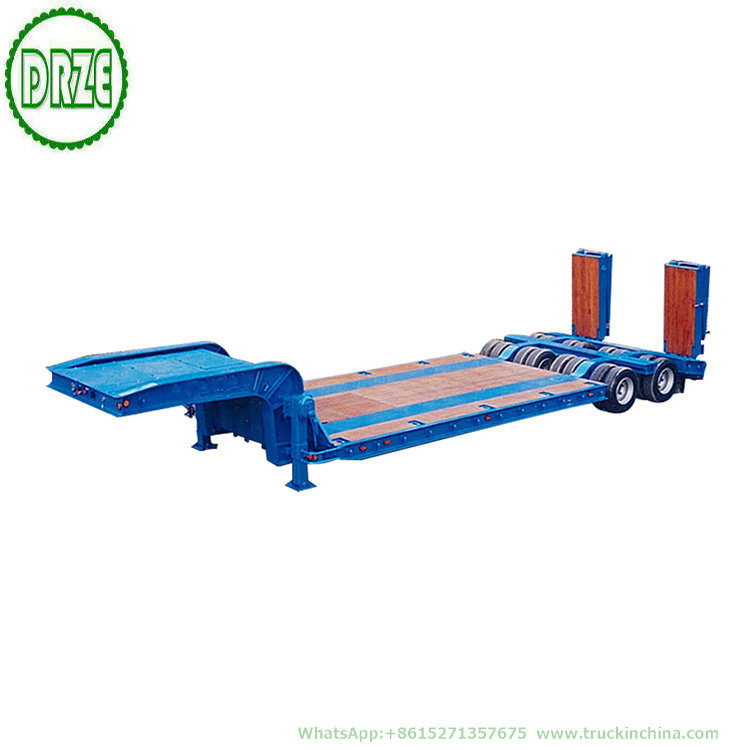 Wholesale 50 Ton Gooseneck 2 Axle Lowboy Hydraulic Suspension Modular ...
