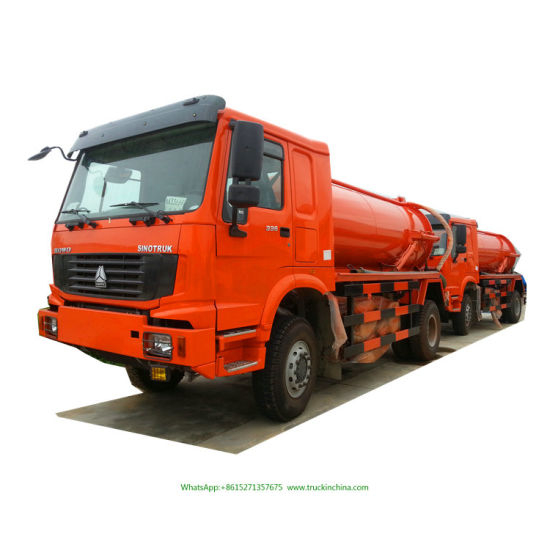 HOWO 8~10 Cbm Septik Tank Vacuum Suction Sewage Tanker Truck for Africa ...