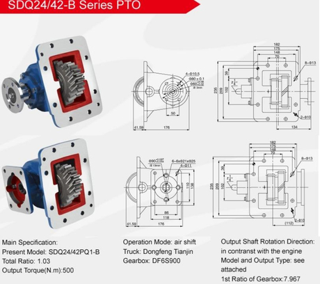 Wholesale Dongfeng Kingrun Truck PTO for DF6S900 Gearbox PTO Assembly ...