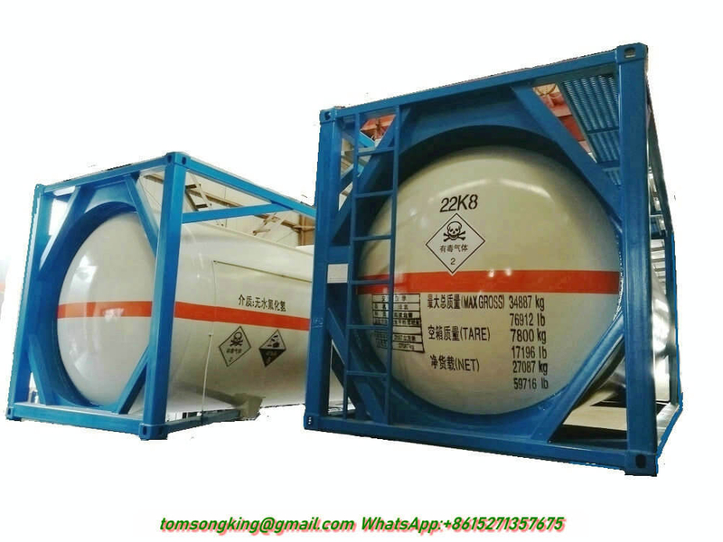 Wholesale 20FT ISO Liquid chlorine Tank Containers 21,670 Liters（CL2 ...