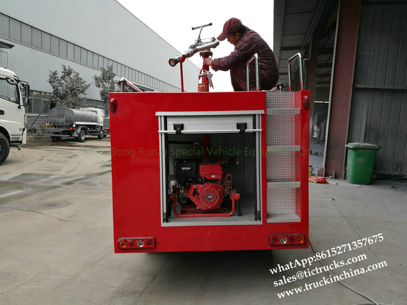 Portable pump fire fighting truck 1000L ,Dong Runze Special Vehicle ...