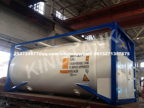 T75 iso tank container for LNG. LN2, LO2, LAr, LN2O, LC2H4, LC2H6 ...