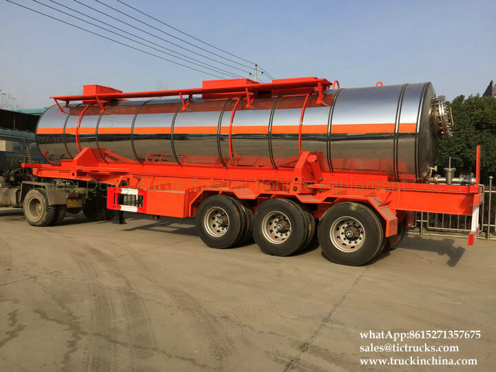 Liquid Molten Sulfur Tank Truck Trailer 19m3-Hubei Dong Runze Special ...