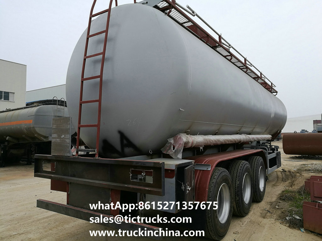 Stainless steel tank trailer-32cbm-acid-tanker-chemical - Hubei Dong ...