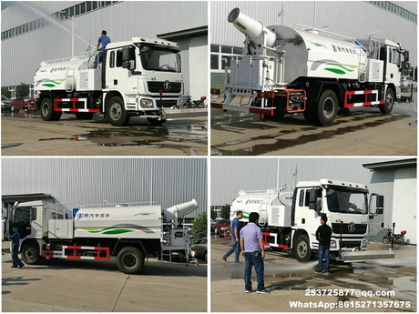 SHACMAN Truck Mounted Dust Suppression Unit muti function dust control ...