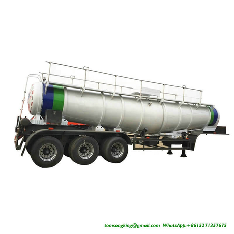 Wholesale 40MT Sulfuric Acid Tanker Trailer V Shape 22CBM CIF in ...
