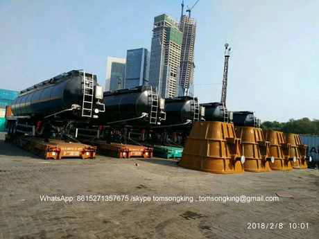 5 Units Hot Liquid Asphalt Tanker Semi-Trailer Export Shing By Flat ...